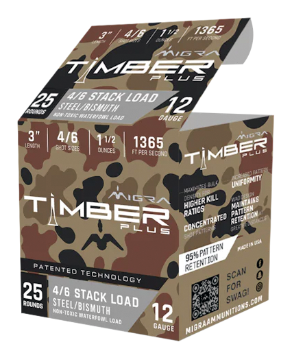 Migra Timber Plus Stacked Steel/Bismuth Waterfowl Shotshells | Cabela's